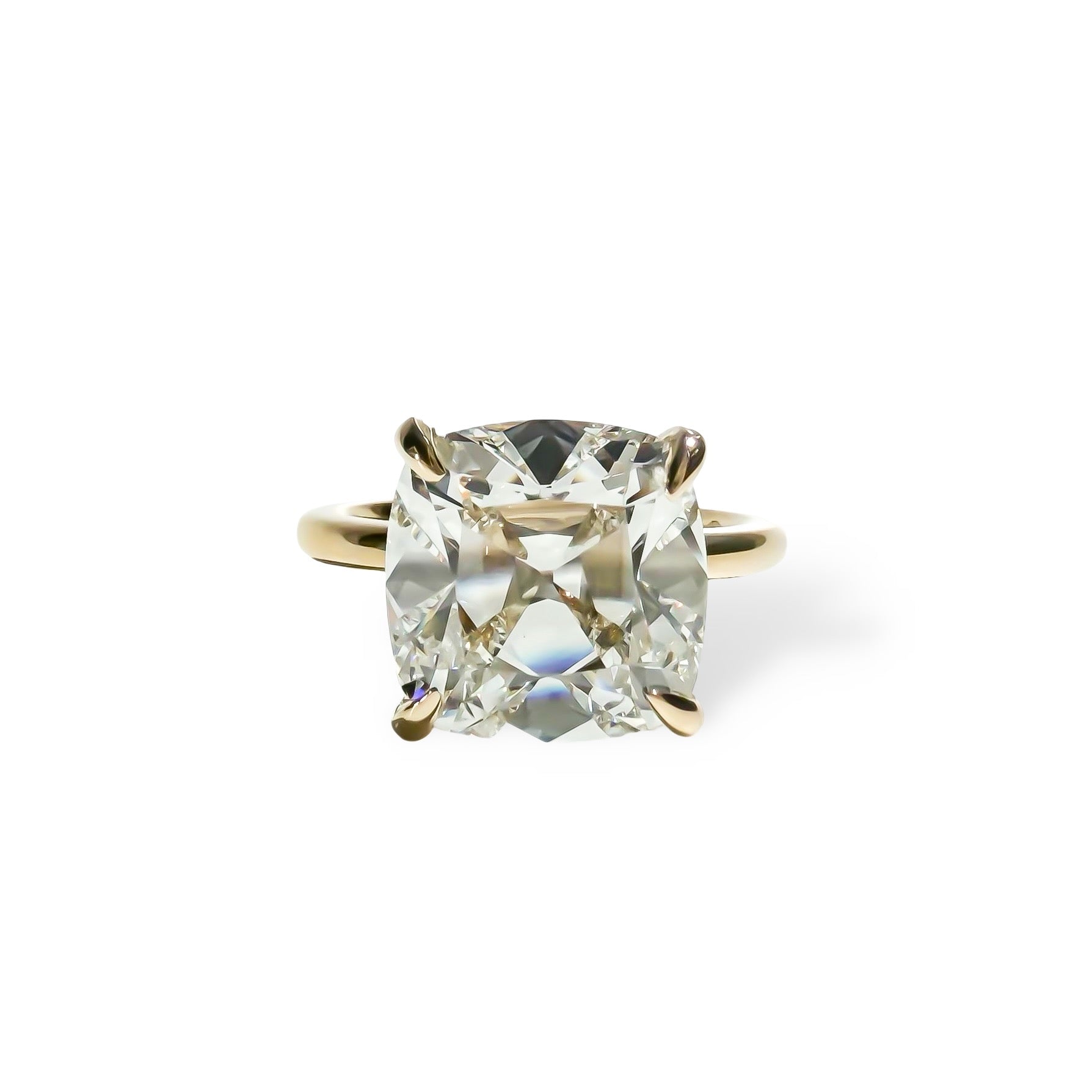 5ct Old Mine Cut Cushion Engagement Ring – Soriano Custom